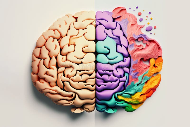 Brain Divided Stock Illustrations – 218 Brain Divided Stock ...