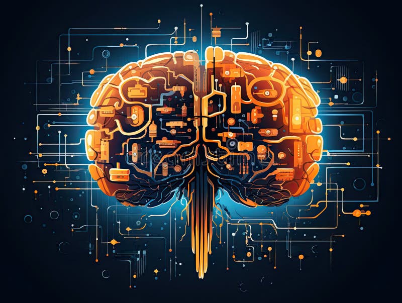 The Human Brain with an Electronic Circuiting Pattern and Many ...