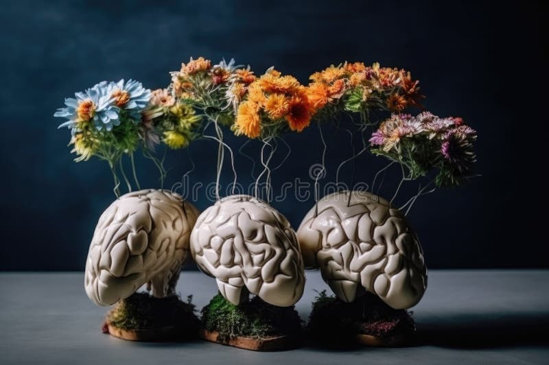 Human Brain Explodes with Ideas Concept Think Differently Creative ...