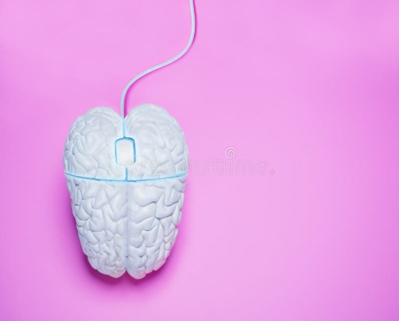 Human Brain in Form of Computer Mouse Concept Stock Photo - Image of ...