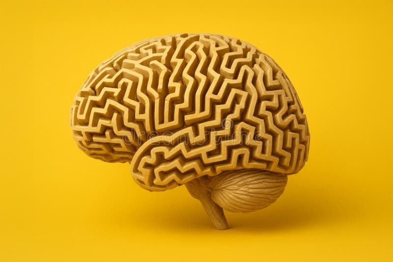 The Human Brain in the Form of a Labyrinth Symbolizing Mental Health ...