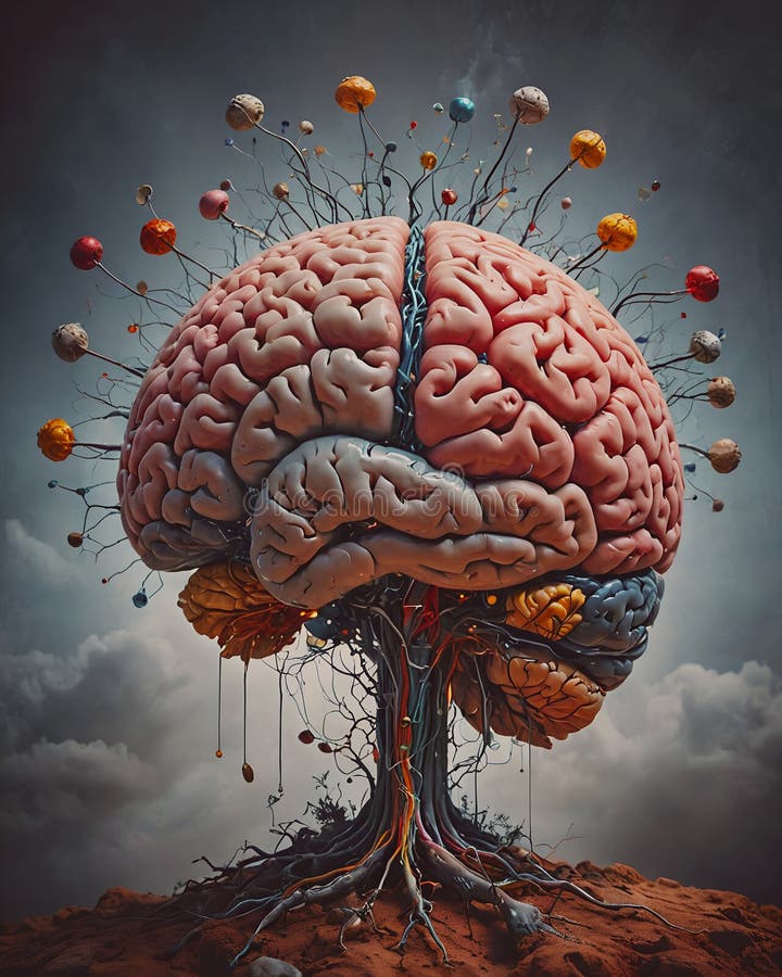 A Brain with the Word Brain on it Stock Illustration - Illustration of ...