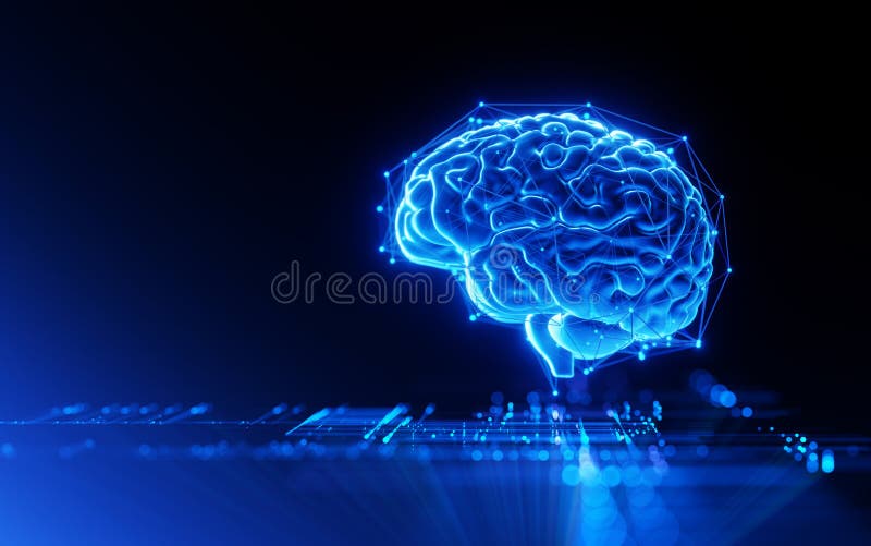 Human Brain - Futuristic Concept of Intelligence, Science and Mind ...
