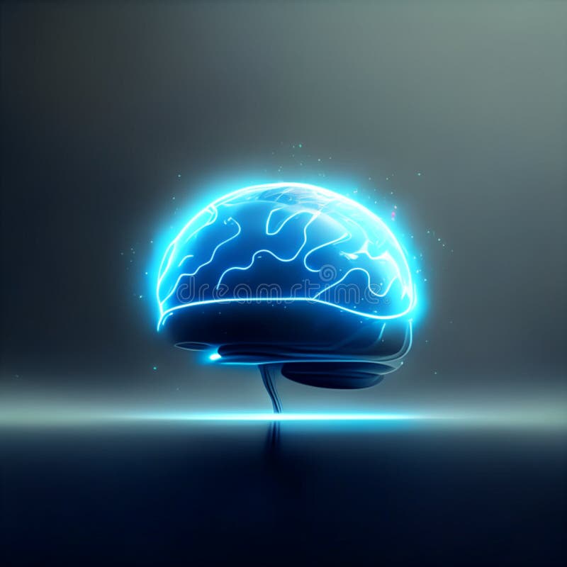 Neon Brain Icon Set. Vector Illustration of Brain Icon Set Stock ...