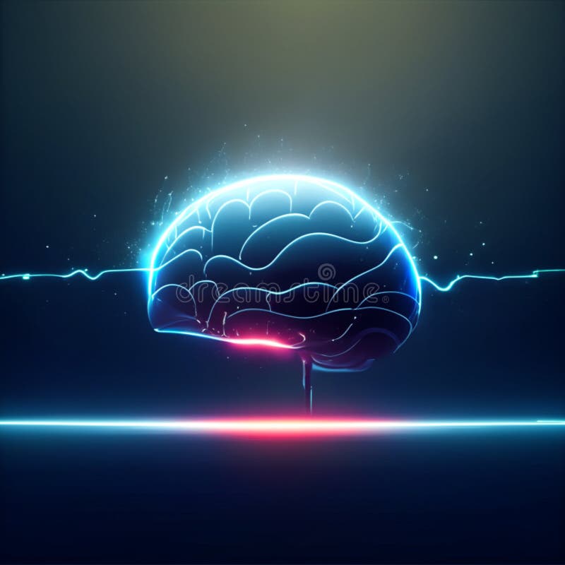 Neon Brain Icon Set. Vector Illustration of Brain Icon Set Stock ...