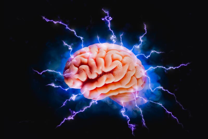 Hardwired Virtual Reality Human Brain Stock Illustration - Illustration ...