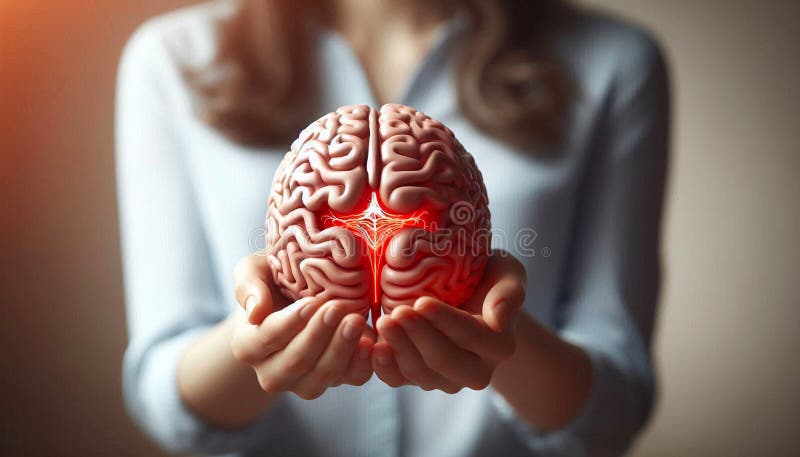 Human Brain in Hands – Intelligence and Mental Health Concept Stock ...