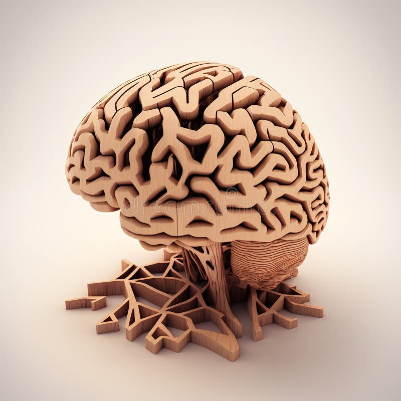 Human Brain Illustrations Design in Vector Art 3d Design Concepts Stock ...