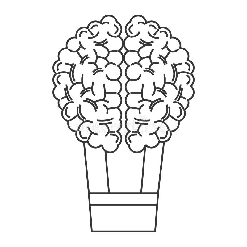 Human Brain Hot Air Balloon Icon Stock Illustration - Illustration of ...