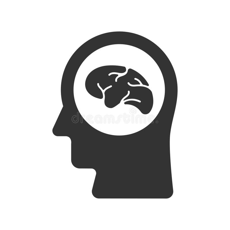 Human brain icon stock vector. Illustration of head - 214657923