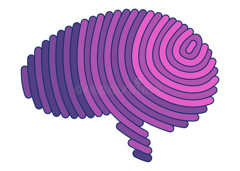 Human Brain Icon. Creation and Idea Concept Element Stock Vector ...