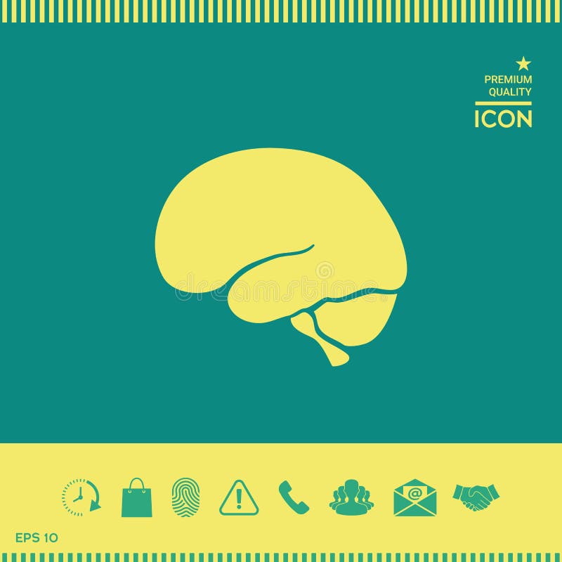 Human brain icon stock vector. Illustration of concept - 118009131