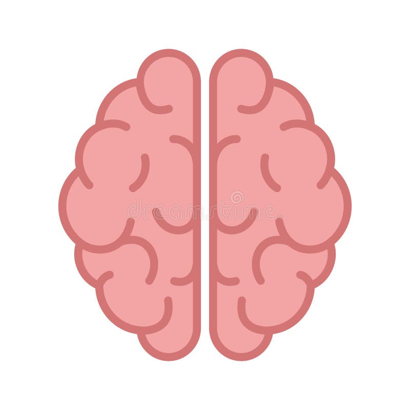 Human Brain Icon in Outline Style. Vector. Stock Vector - Illustration ...