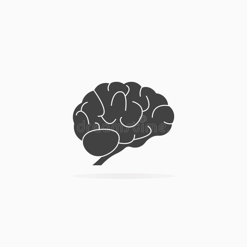 Human Brain Line Icon. Symbol of Wisdom, Memory, Mind, Creative Idea ...