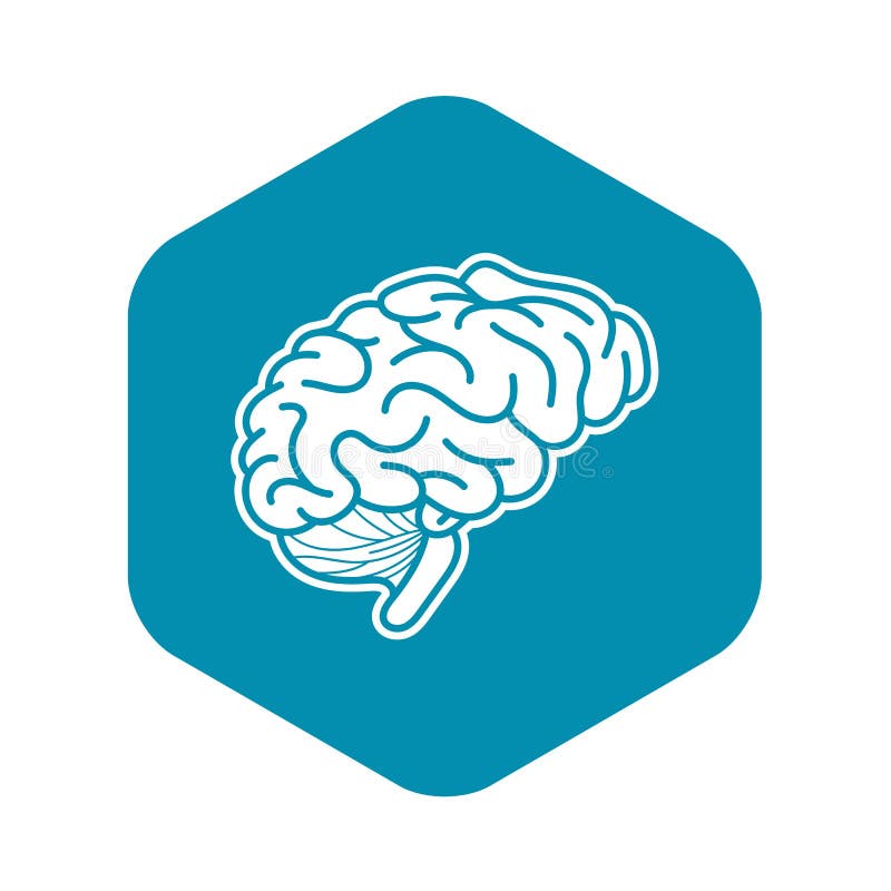 Human Brain Icon, Simple Style Stock Vector - Illustration of anatomy ...