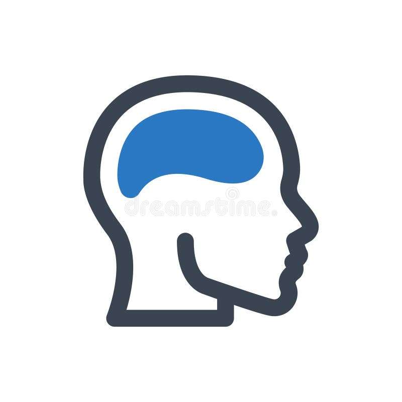 Human brain icon stock vector. Illustration of mind - 254772130