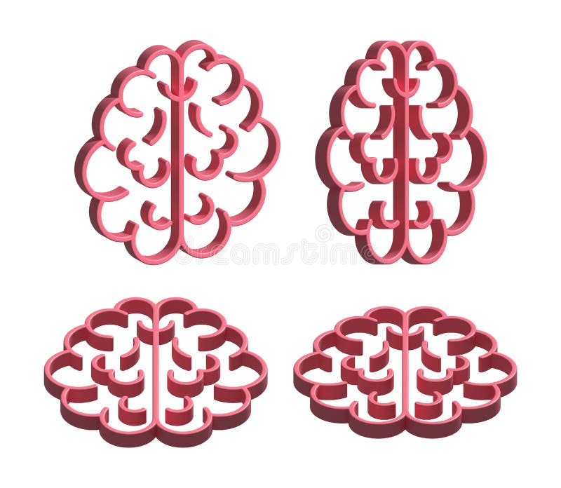 Human Brain Icon. Thinking Process, Brainstorming, Good Idea Brain ...