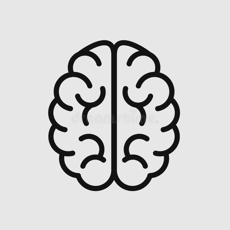 Human Brain Icon. Vector Illustration Stock Vector - Illustration of ...