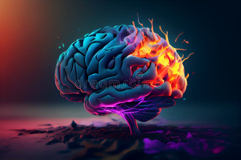 Human Brain Idea.generative Ai Stock Illustration - Illustration of ... Human Brain Idea.generative Ai Stock Illustration - Illustration of ...