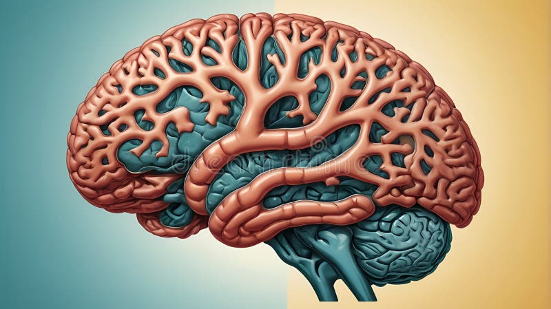 Human Brain Illustration stock illustration. Illustration of ...