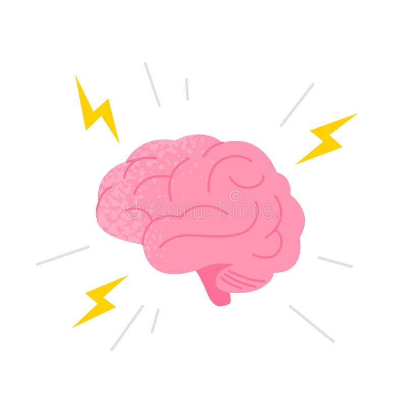 Human Brain Illustration. Finding an Idea or Solving a Problem. Vector ... Human Brain Illustration. Finding an Idea or Solving a Problem. Vector ...