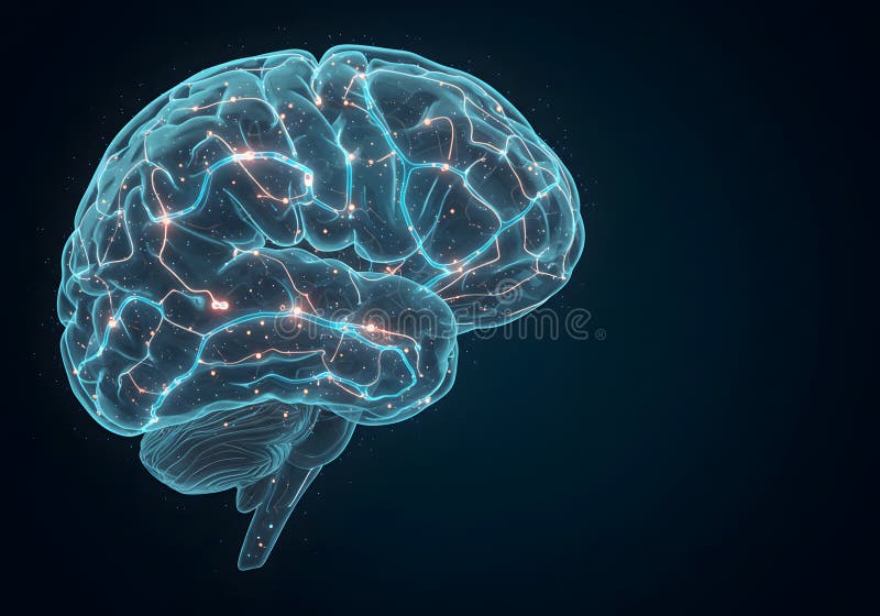 Human Brain Illustration Network Stock Illustration - Illustration of ...