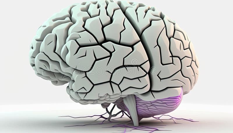 Human brain illustration stock illustration. Illustration of icon ...