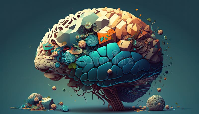 Human brain illustration stock illustration. Illustration of idea ...