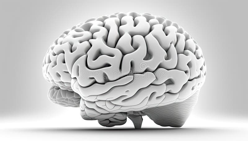 Human brain illustration stock illustration. Illustration of intellect ...