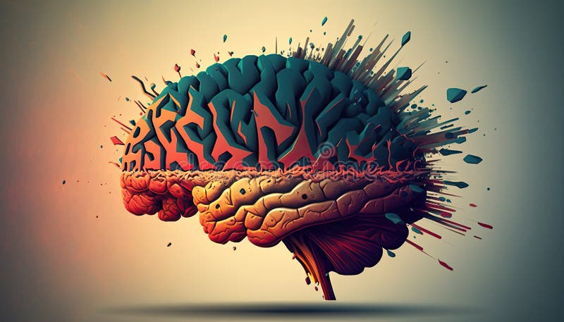 Human brain illustration stock illustration. Illustration of ...