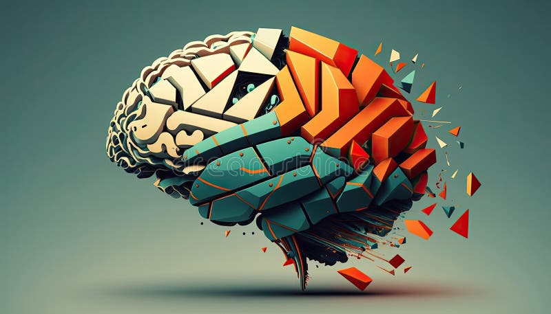 Human brain illustration stock illustration. Illustration of psychology ...