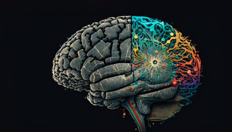 Human brain illustration stock illustration. Illustration of ...