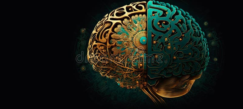 Human brain illustration stock illustration. Illustration of ...