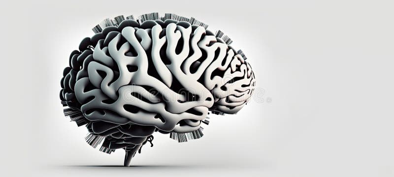 Human brain illustration stock illustration. Illustration of intellect ...