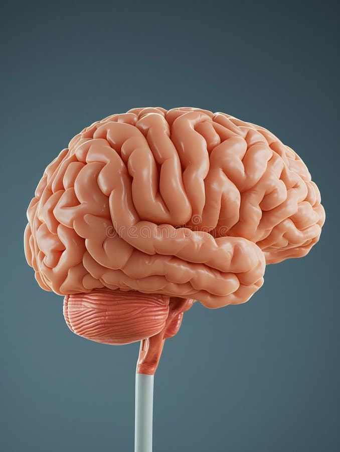 Human Brain Illustration from Various Angles. Generative Ai Stock ...