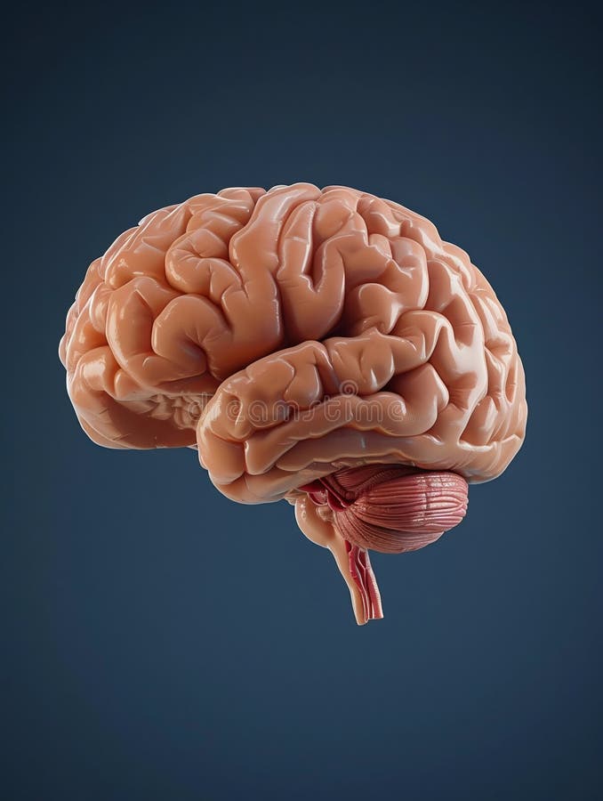 Human Brain Illustration from Various Angles. Generative Ai Stock ...