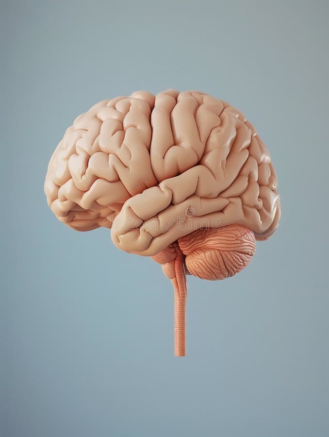 Human Brain Illustration from Various Angles. Generative Ai Stock ...