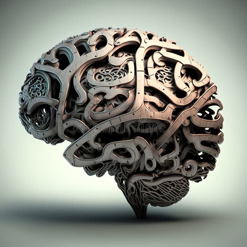 Human Brain Illustrations Design in Vector Art 3d Design Concepts Stock ...