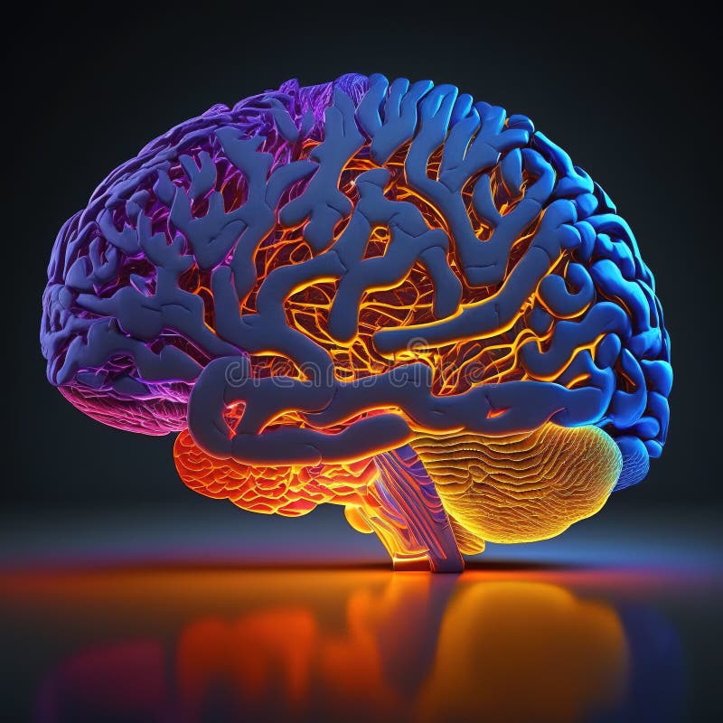 Human Brain Illustrations Design in Vector Art 3d Design Concepts Stock ...