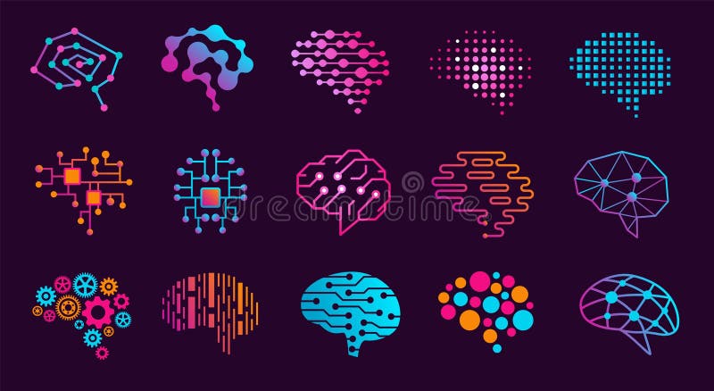 Human Brain. Innovation Thinking Emblem, Artificial Intelligence ...