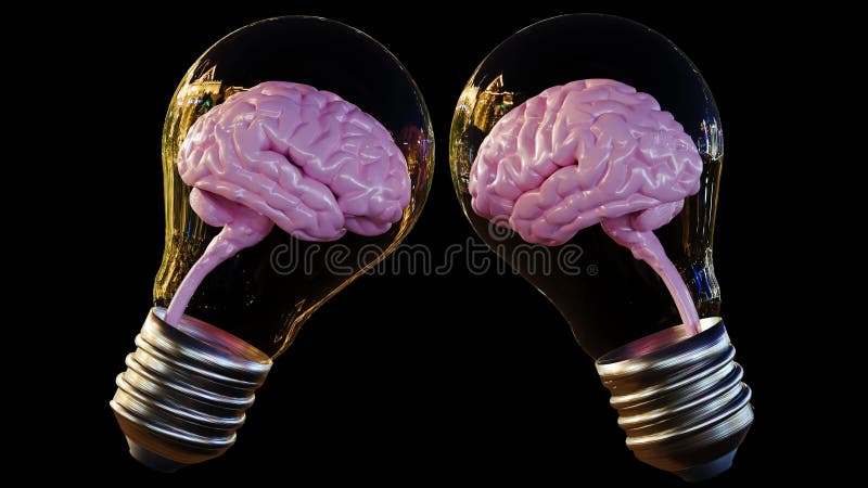Human Brain Inside of Glass Light Bulb Stock Illustration ... Human Brain Inside of Glass Light Bulb Stock Illustration ...
