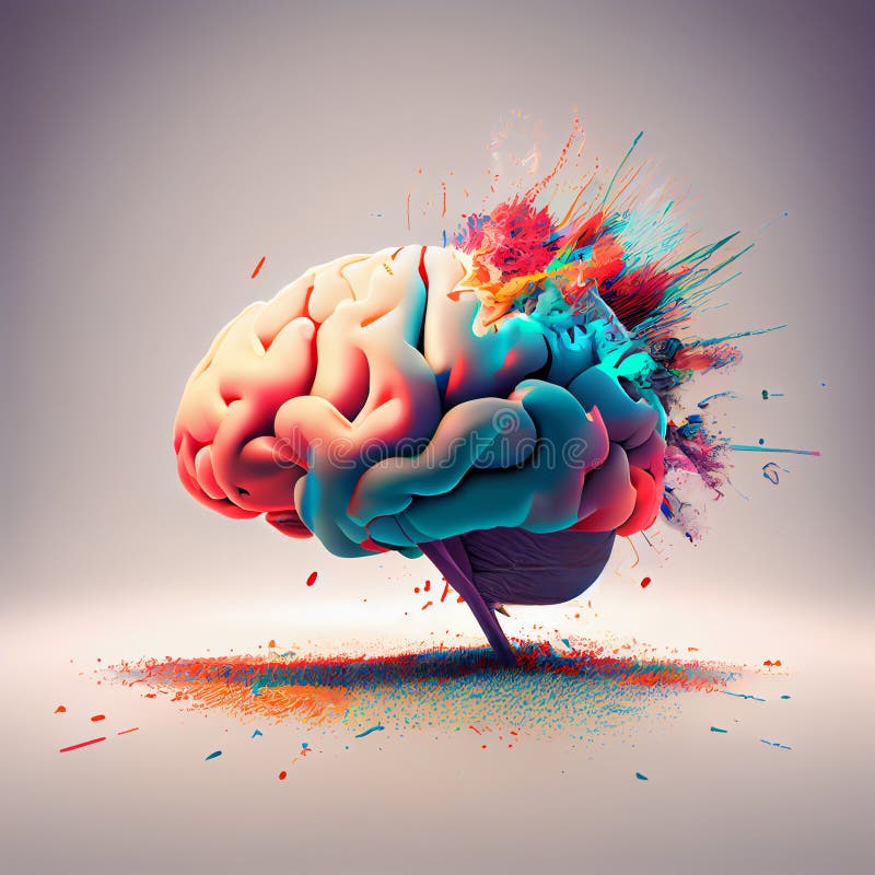 Human Brain. Inspiration and Creativity Stock Illustration ...
