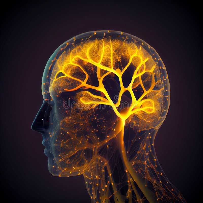 Human Brain. Inspiration and Creativity Stock Illustration ...