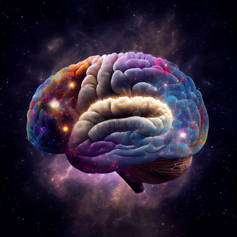 Human Brain. Inspiration and Creativity Stock Illustration ...