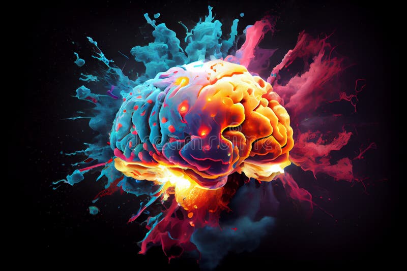 Human Brain. Inspiration and Creativity Stock Illustration ...