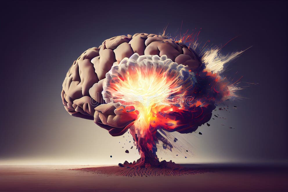 Human Brain. Inspiration and Creativity Stock Illustration ...