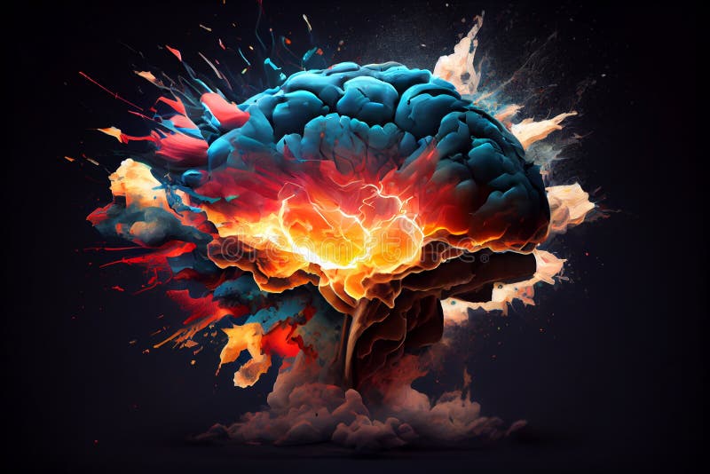 Human Brain. Inspiration and Creativity Stock Illustration ...