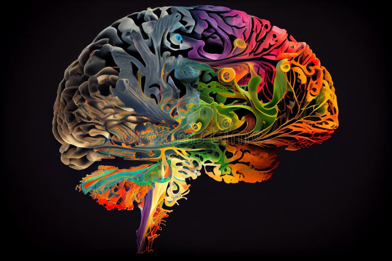 Human Brain. Inspiration and Creativity Stock Illustration ...