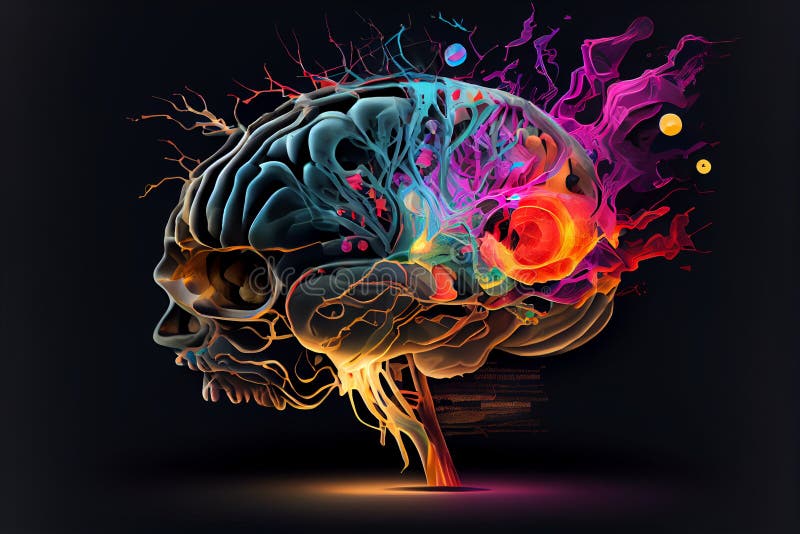 Human Brain. Inspiration and Creativity Stock Illustration ...