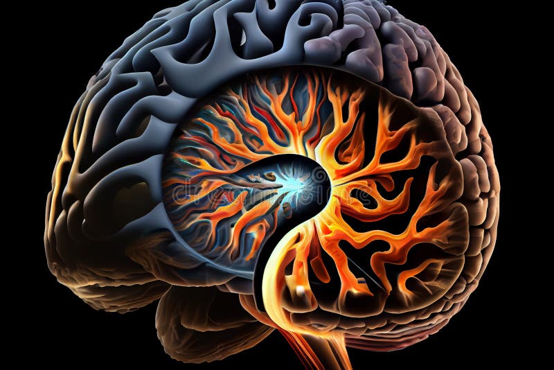 Human Brain. Inspiration and Creativity Stock Illustration ...